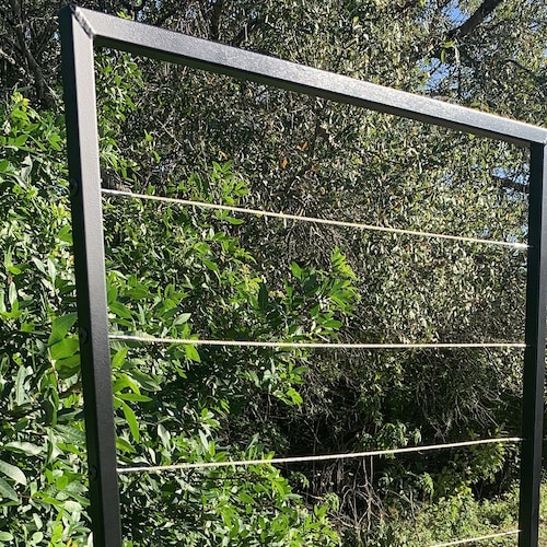 Horizontal Trellis Stainless Steel Wire Modern Metal Wall - Etsy
