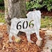 Unique and Beautiful House Number Sign Pug Dog Silhouette, 19 Wide ...