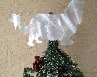 Cardigan Welsh Corgi Dog Christmas Tree Topper Wreath | Etsy
