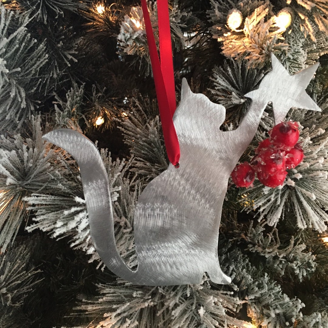 Kitty Cat, Holiday Ornament, Christmas Ornament, Handcrafted, Cat Lover ...