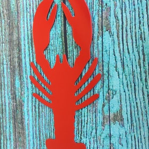 Lobster, Mailbox Flag, Metal, Aluminum, Powder Coated Red or Natural ...