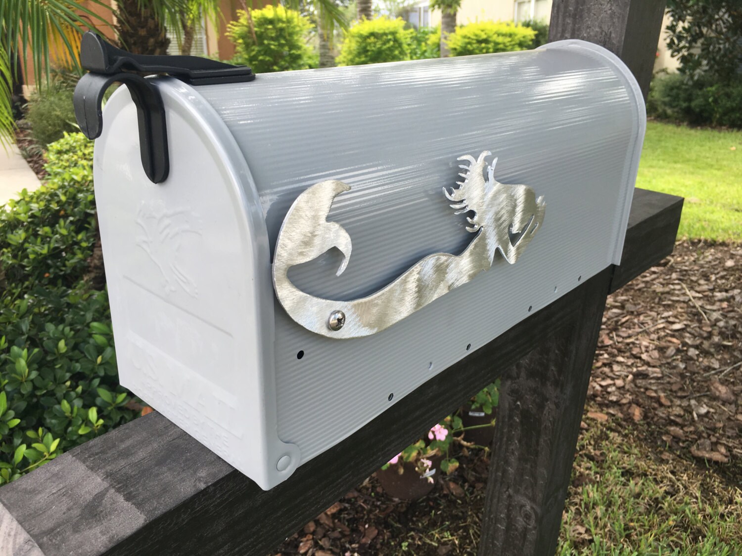 Metal Mermaid Mailbox Flag, Aluminum, Will Not Rust, Brushed Finish ...