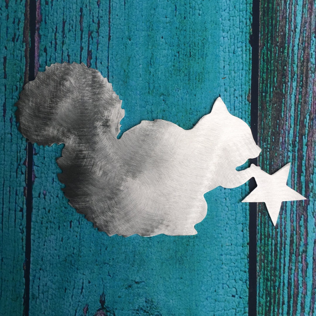 Squirrel With Star, Tree Topper, Wall Hanging or Yard Stake ...