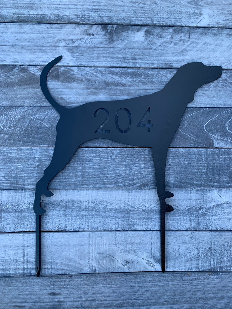 Metal Plott Hound Dog Sign Personalizable House Number or Any - Etsy
