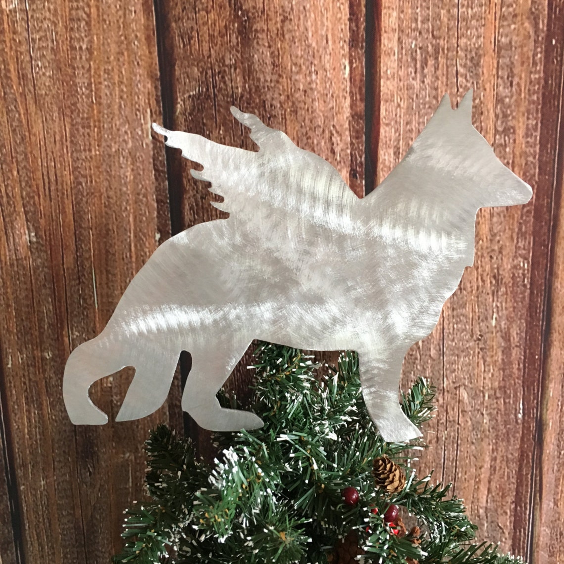 German Shepherd Angel Dog Tree Topper Dog Wall Art Wreath | Etsy