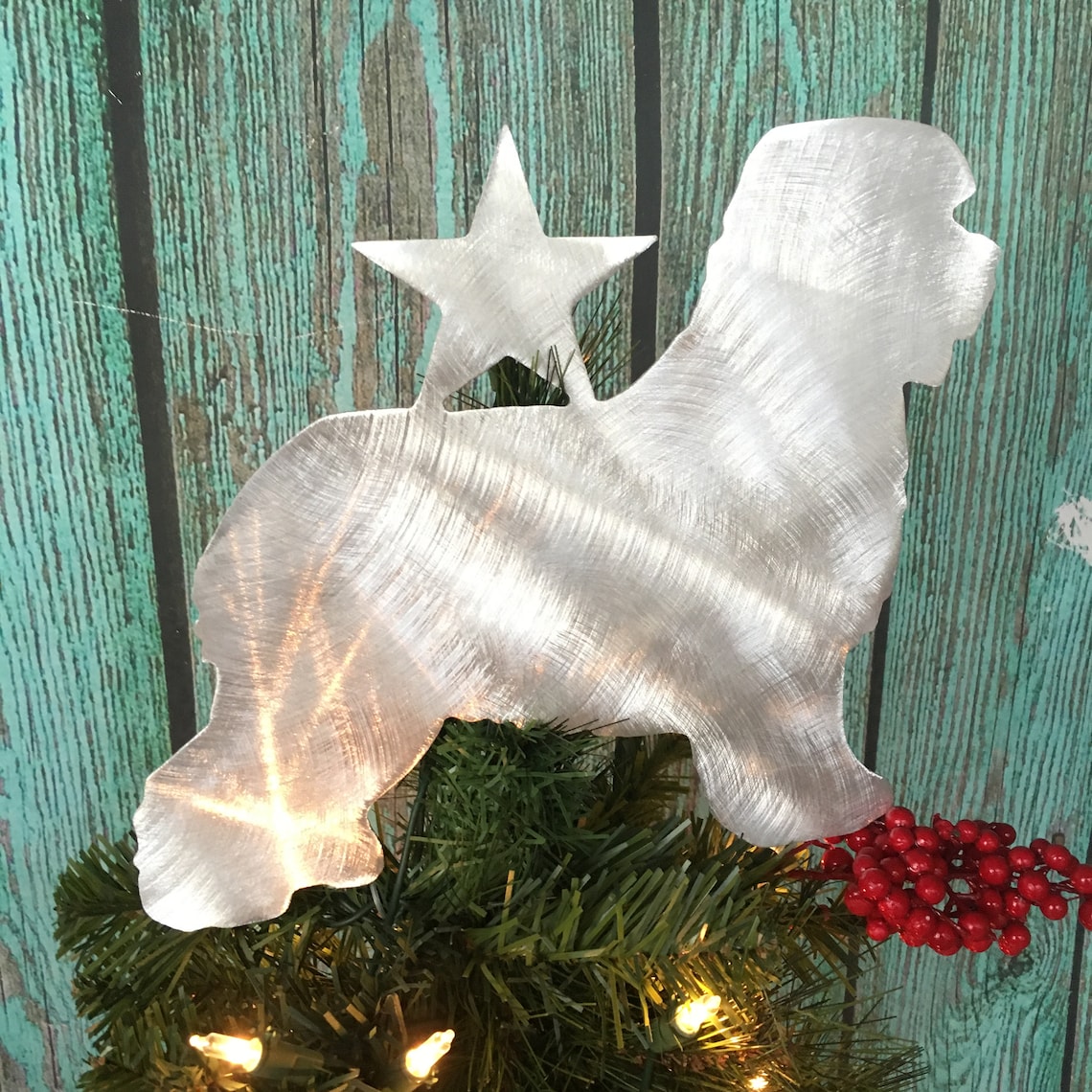 Old English Sheepdog Sheepdog Dog Tree Topper Holiday | Etsy