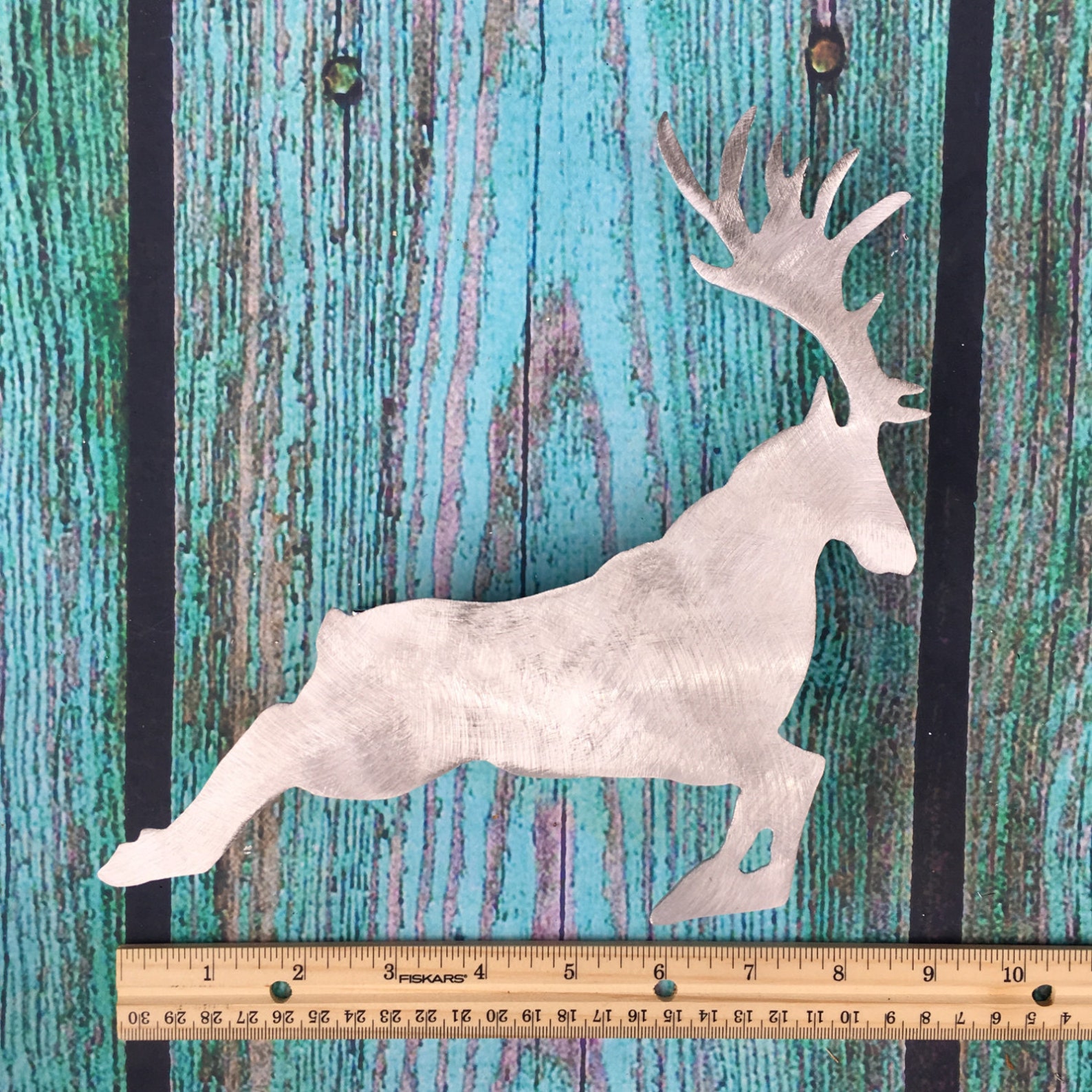 Reindeer, Handcrafted, Metal, Tree Topper, Holiday Decoration, Wreath ...