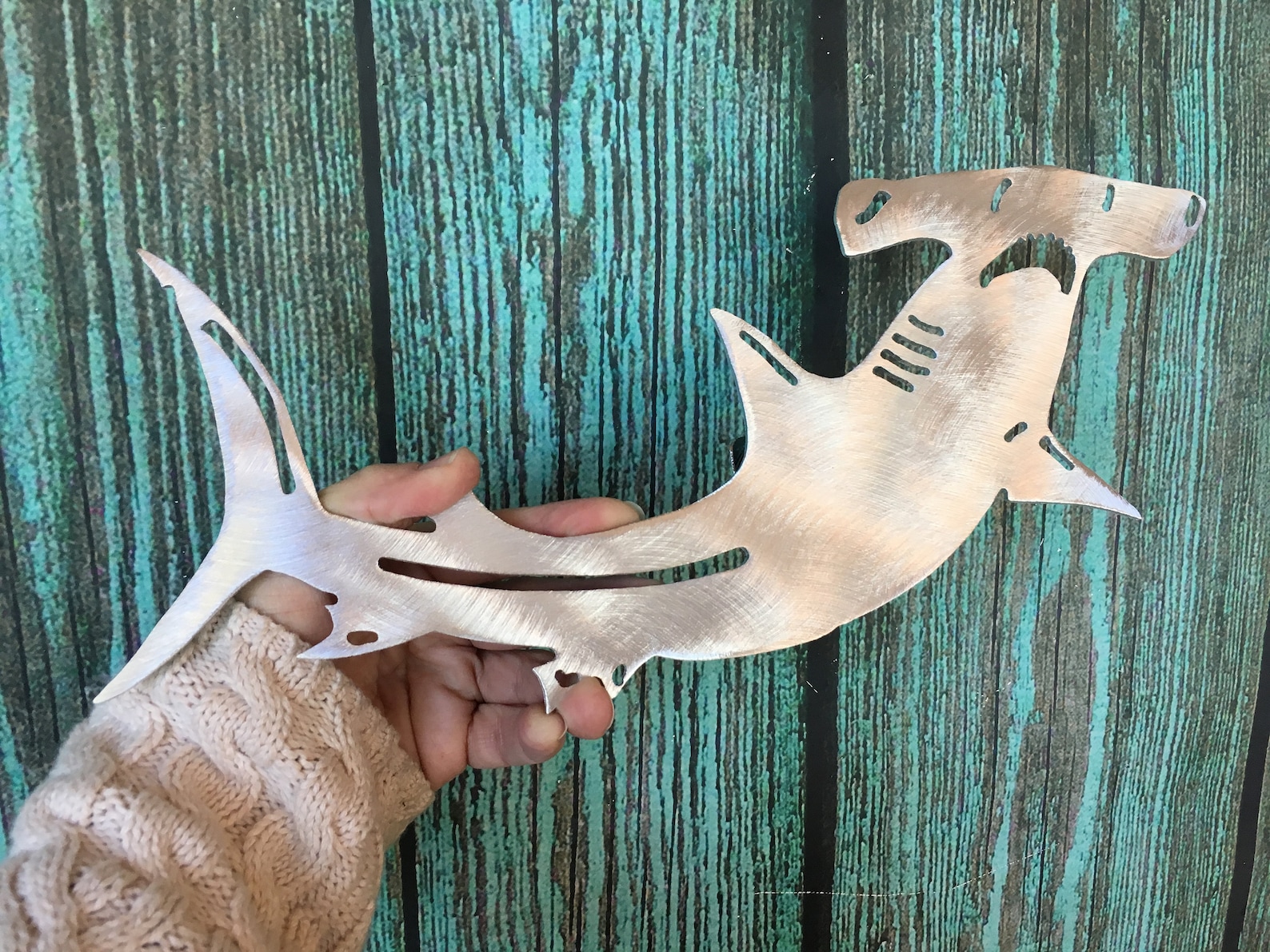 Hammerhead Shark, Tree Topper, Wall Hanging or Yard Stake, Handcrafted ...