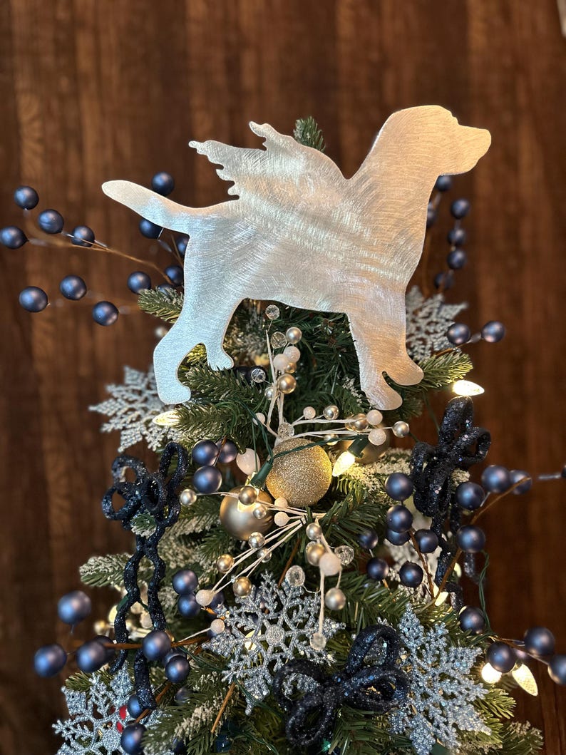 Labrador Retriever Angel Dog Christmas Tree Topper, Holiday Decoration ...