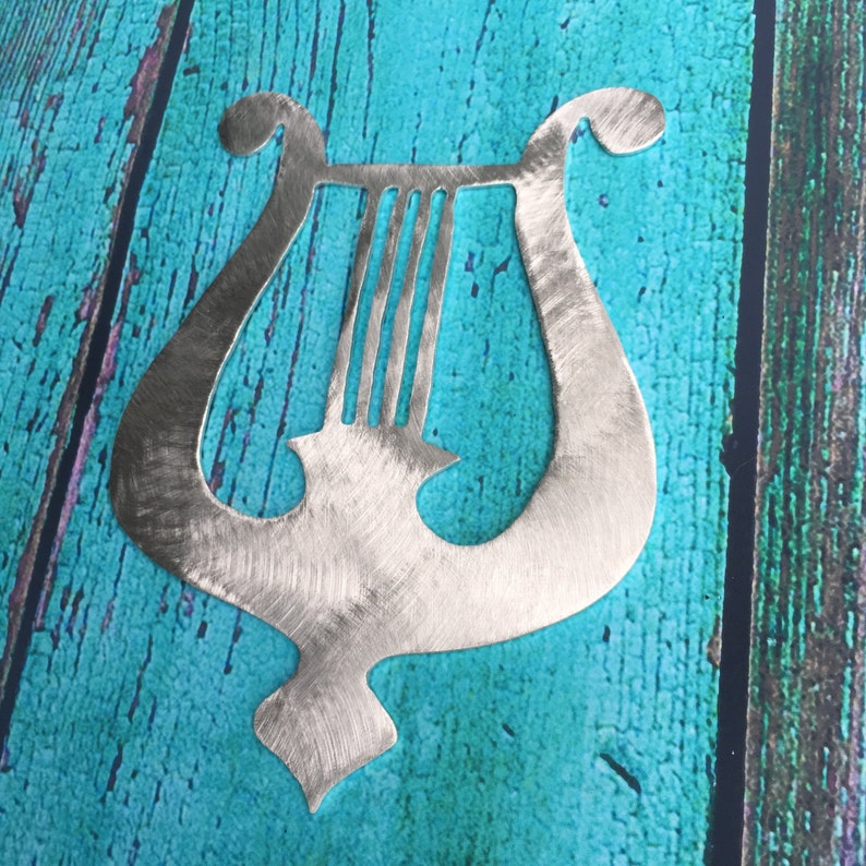 Lyre Wall Hanging or Yard Stake Handcrafted Metal - Etsy