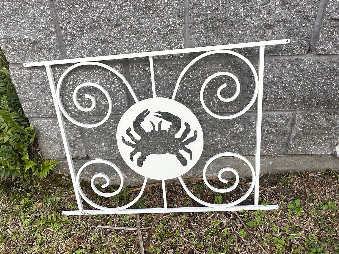 Screen Door Grille, Crab Design, Coastal Living, Handcrafted, Metal ...