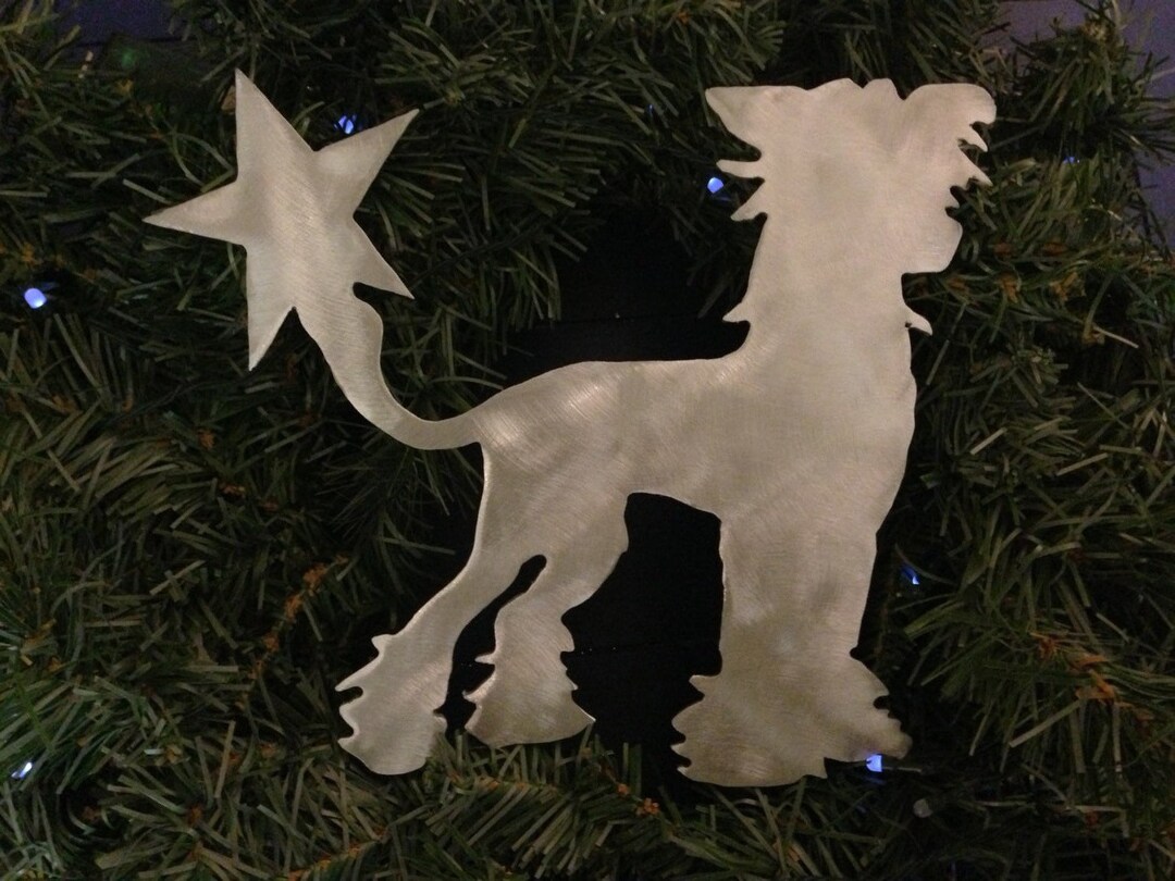 Chinese Crested, Dog Tree Topper, Holiday Decoration, Christmas Tree ...