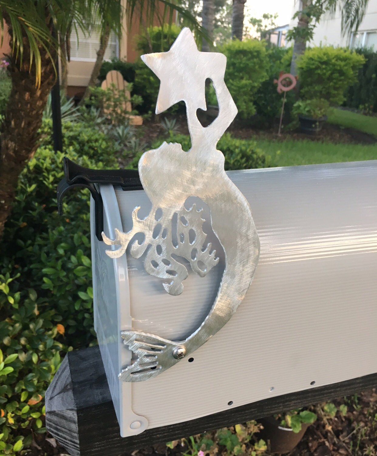 Mermaid Mailbox Flag Metal Mermaid With Starfish Listing is | Etsy