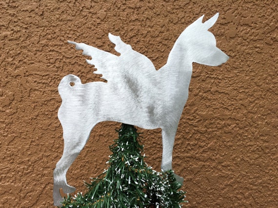 Basenji Angel Dog Tree Topper Holiday Decoration Wreath | Etsy