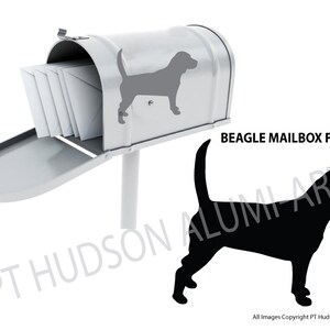 Metal Beagle Mailbox Flag, Dog, Aluminum, Will Not Rust, Brushed Finish ...