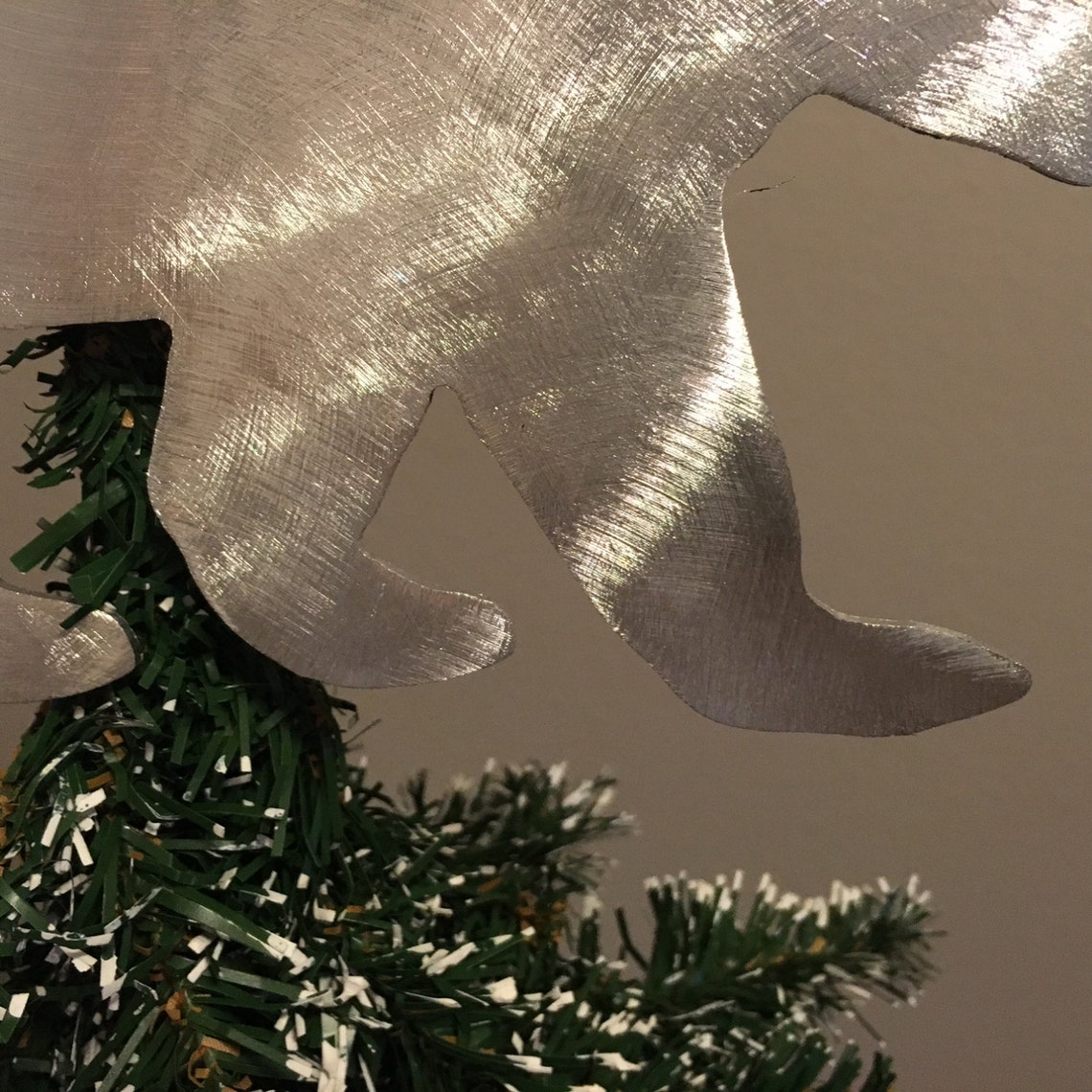 Bear Handcrafted Metal Christmas Tree Topper Holiday - Etsy