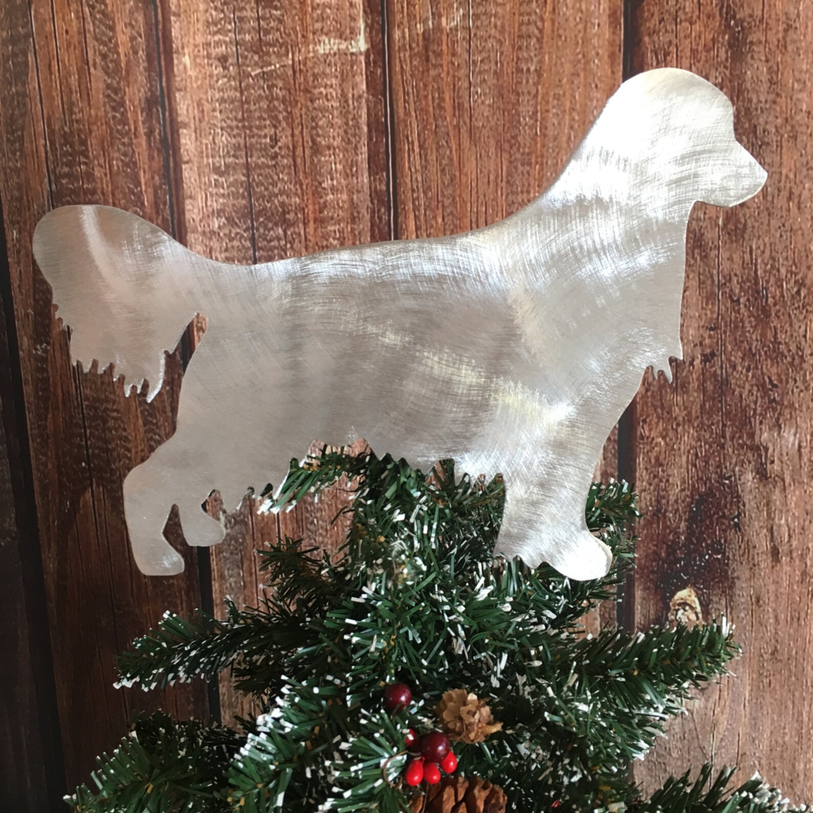 Golden Retriever Dog Christmas Tree Topper Holiday - Etsy