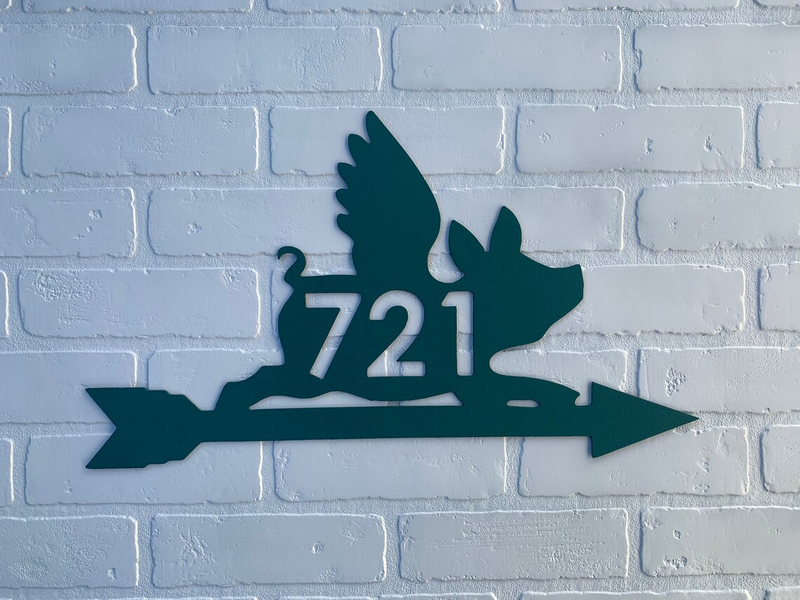 Flying Pig Personalized Sign Metal Aluminum Powder Coated - Etsy