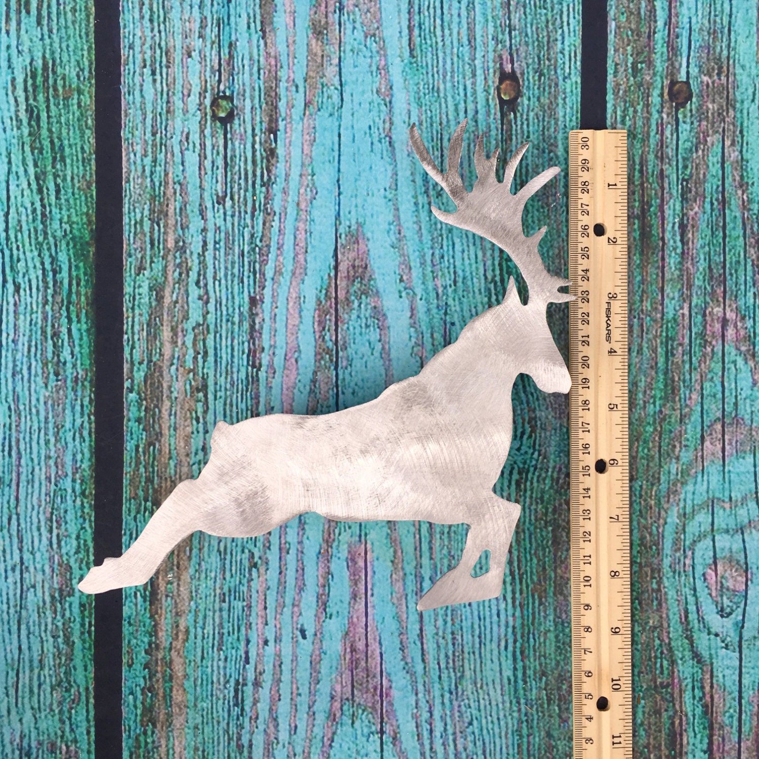 Reindeer, Handcrafted, Metal, Tree Topper, Holiday Decoration, Wreath ...