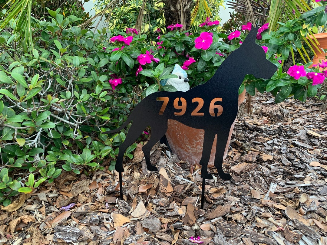 Personalized Great Dane, Yard Sign, Personalize With Home Address or ...