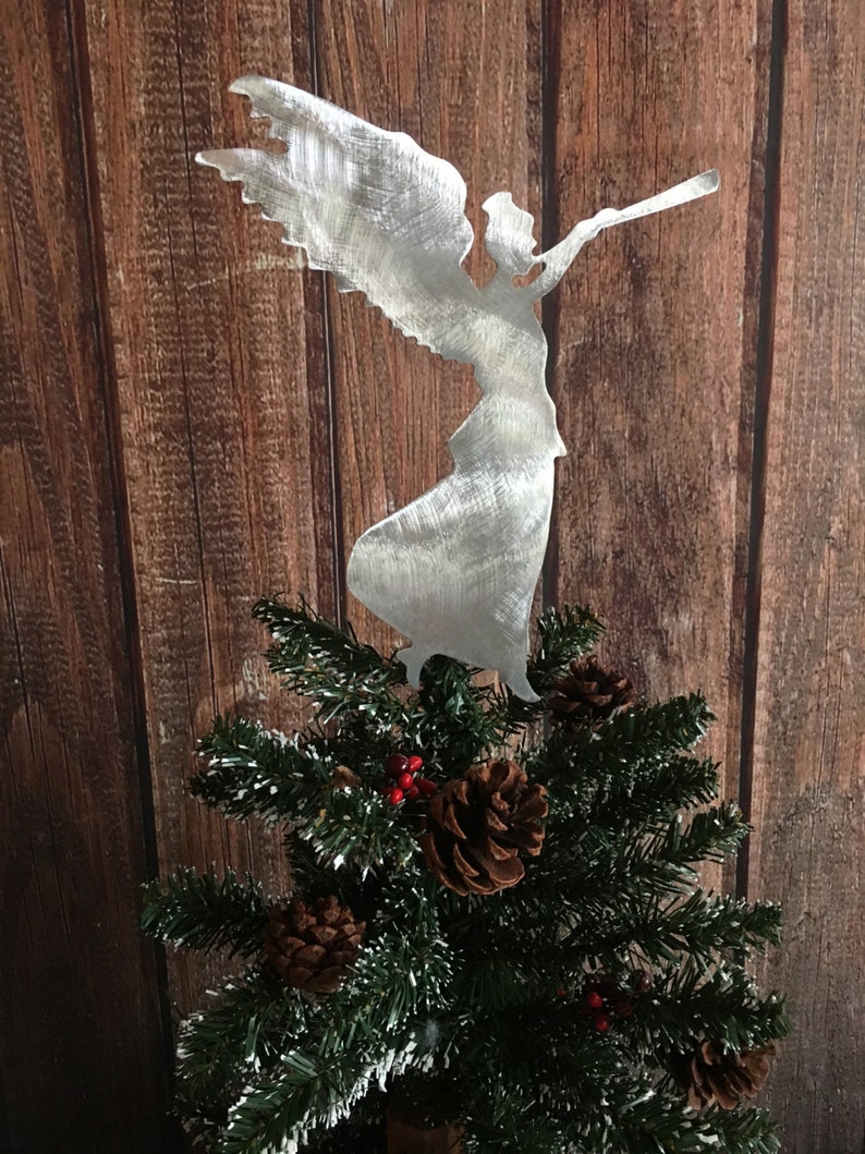 Angel Handcrafted Metal Christmas Tree Topper Holiday | Etsy