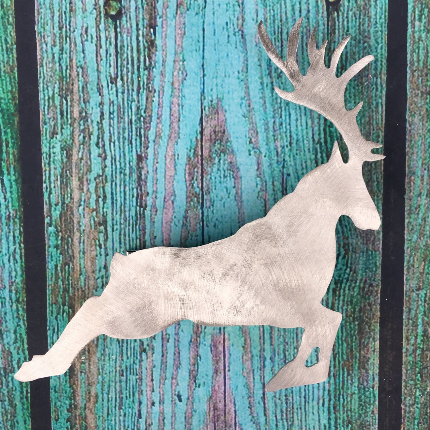 Reindeer, Handcrafted, Metal, Tree Topper, Holiday Decoration, Wreath ...