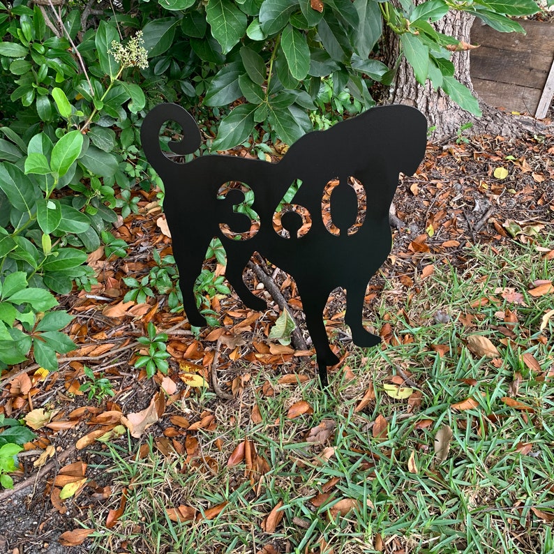 Metal Puggle Dog Sign Personalizable House Number or Any - Etsy