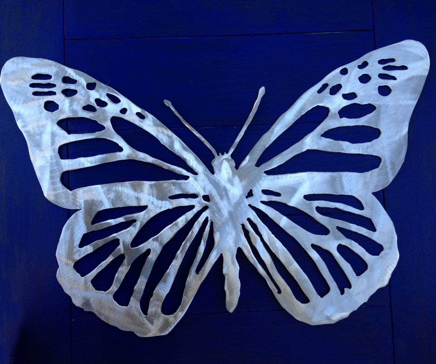 Metal Wall Art BUTTERFLY, 24 Inch, 3 Dimensional or Flat, Aluminum ...