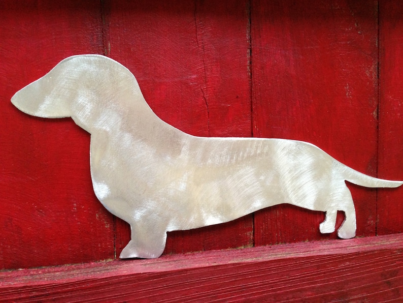 Metal Dachshund, Weiner Dog, Aluminum, for Indoor Decor or Outdoor Yard ...