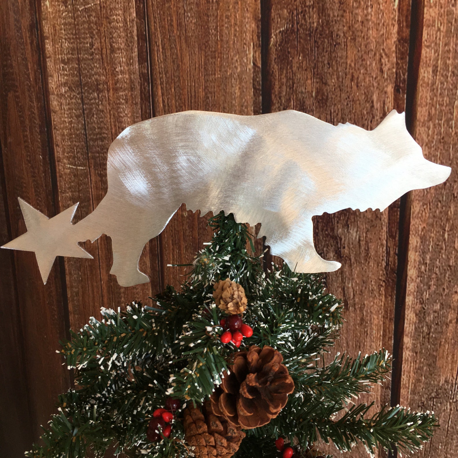 Border Collie Star Dog Christmas Tree Topper Wreath - Etsy