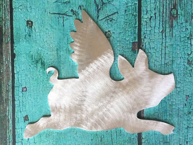 The Flying Pig Tree Topper Wall Art Yard Stake Shelf Art | Etsy