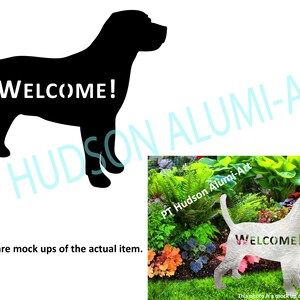 Labrador Retriever, Welcome or Name Sign, Dog Silhouette, Lab, 17.25 ...