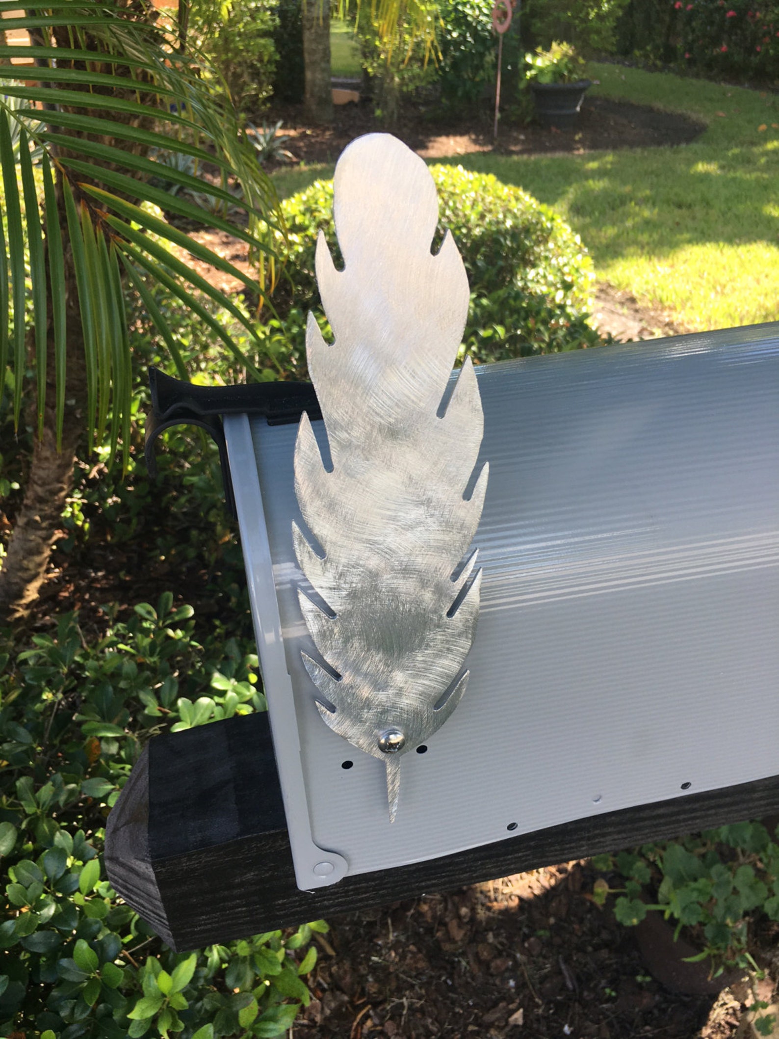 Metal Feather Mailbox Flag, Aluminum, Will Not Rust, Brushed Finish ...