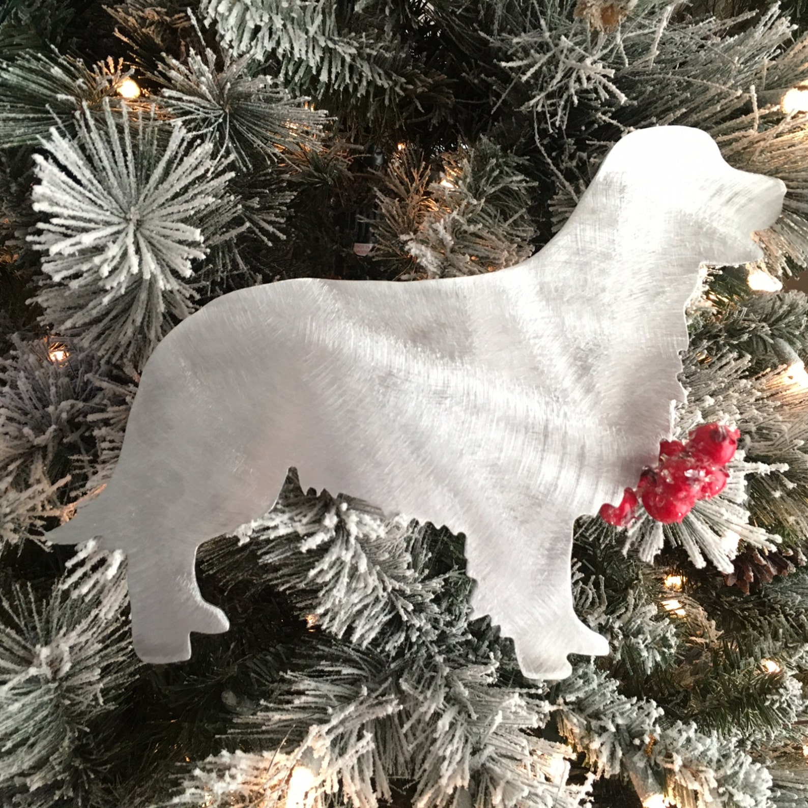 Golden Retriever Dog Tree Topper Holiday Decoration Wreath | Etsy