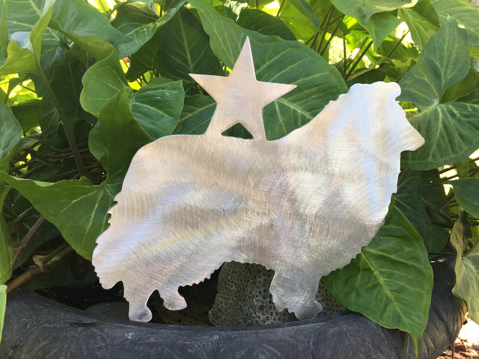 Rough Collie Star Yard Stake Garden Decoration Metal Dog - Etsy