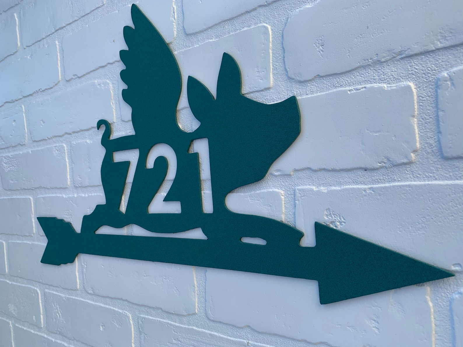 Flying Pig Personalized Sign Metal | Aluminum Powder Coated Copper ...