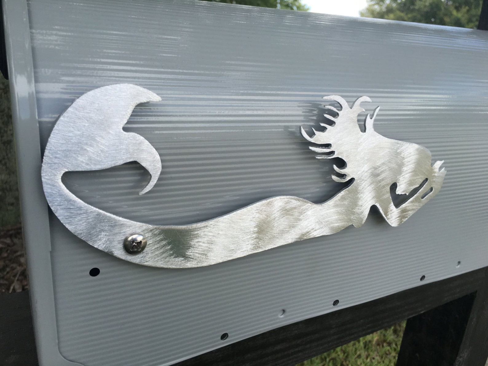 Metal Mermaid Mailbox Flag, Aluminum, Will Not Rust, Brushed Finish ...