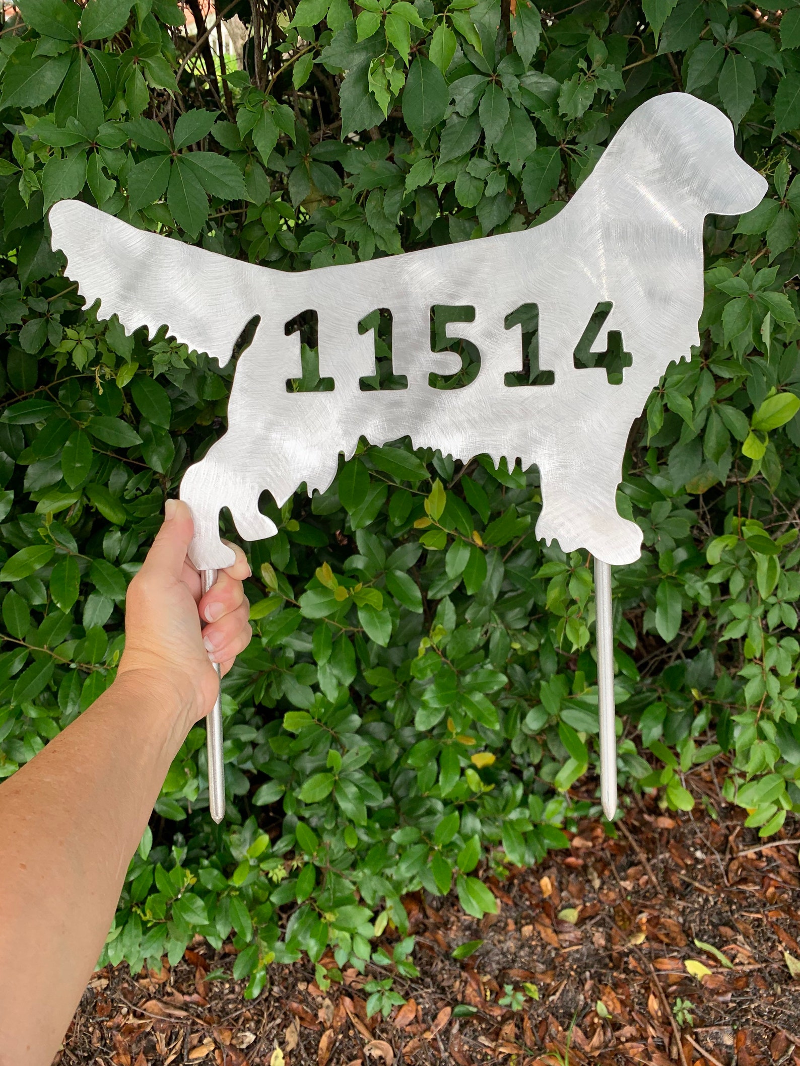 Golden Retriever, Unique and Beautiful House Number Sign, Dog ...