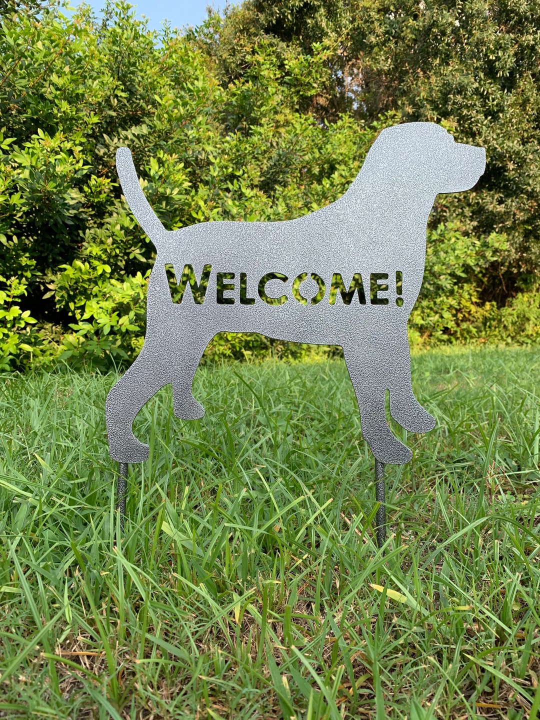 Labrador Retriever, Welcome or Name Sign, Dog Silhouette, Lab, 17.25 ...