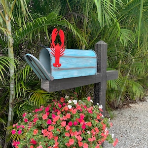 Lobster, Mailbox Flag, Metal, Aluminum, Powder Coated Red or Natural ...
