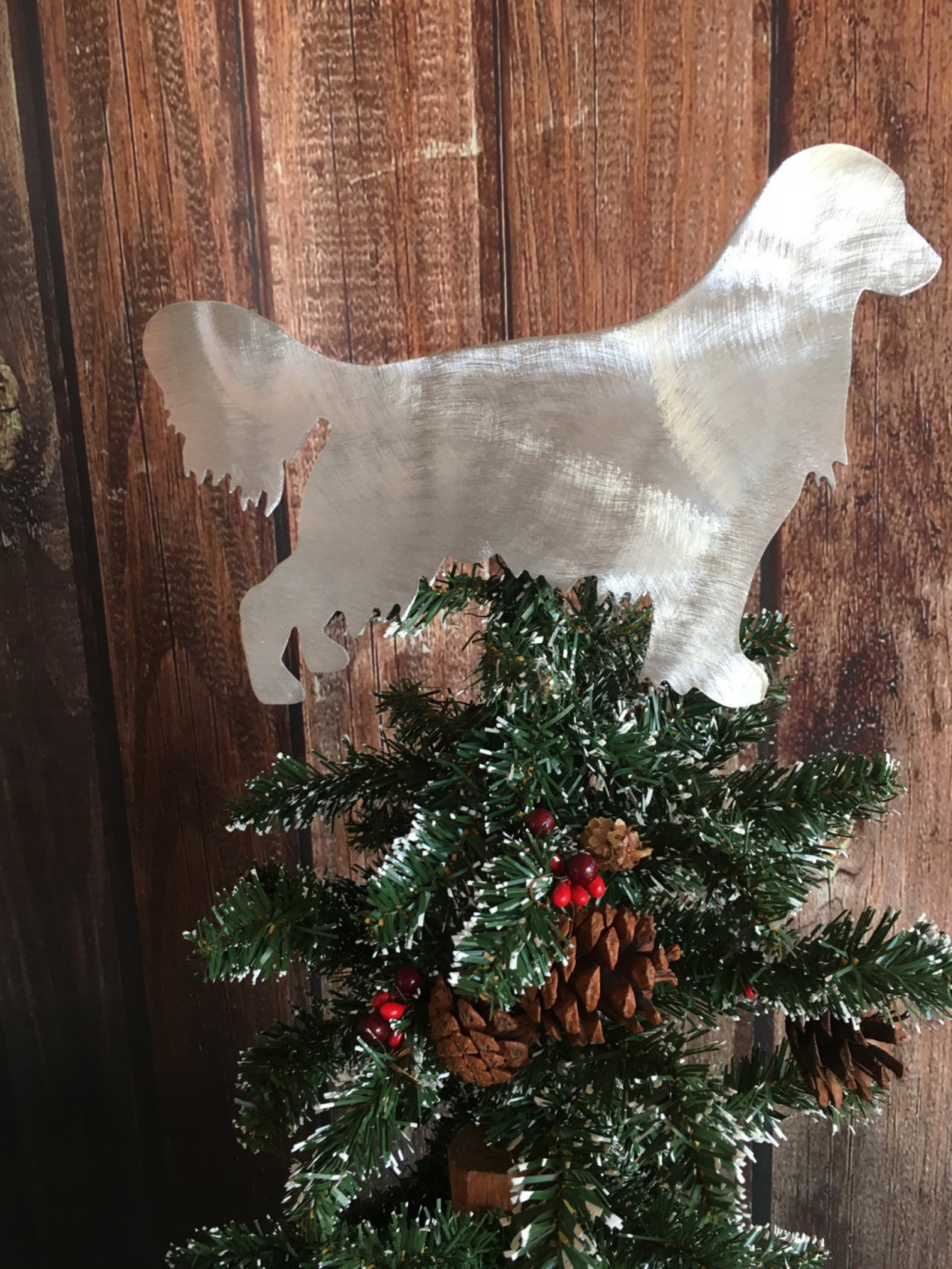 Golden Retriever Dog Christmas Tree Topper Holiday - Etsy