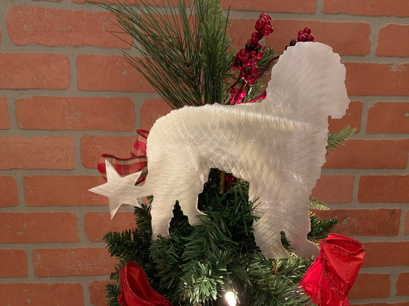 Golden Doodle Dog Tree Topper With Star Holiday Decoration - Etsy