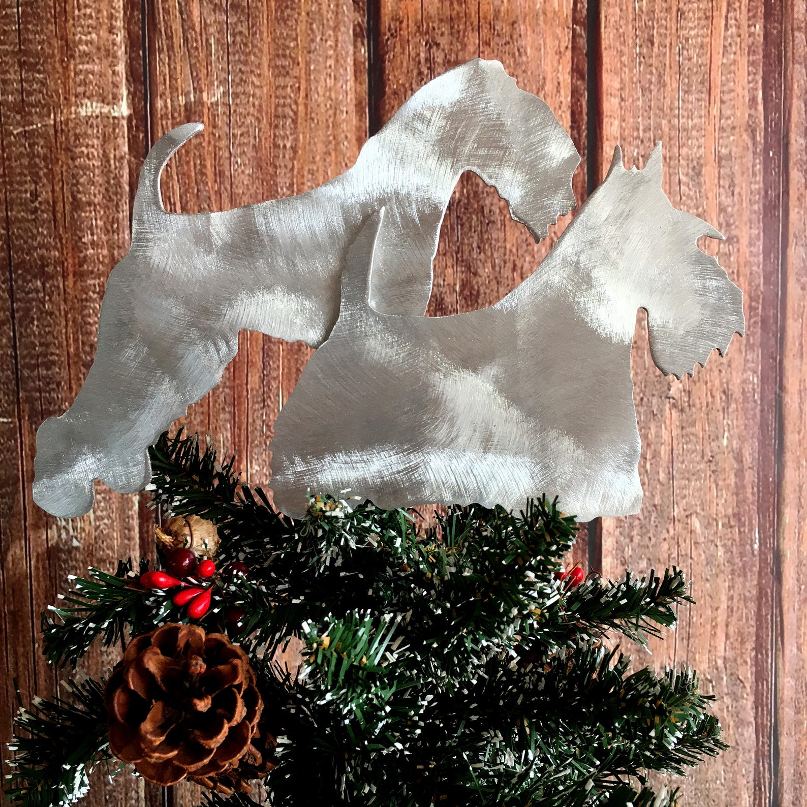 Get a Custom Dog Tree Topper Wall Art Yard Stake or Shelf - Etsy