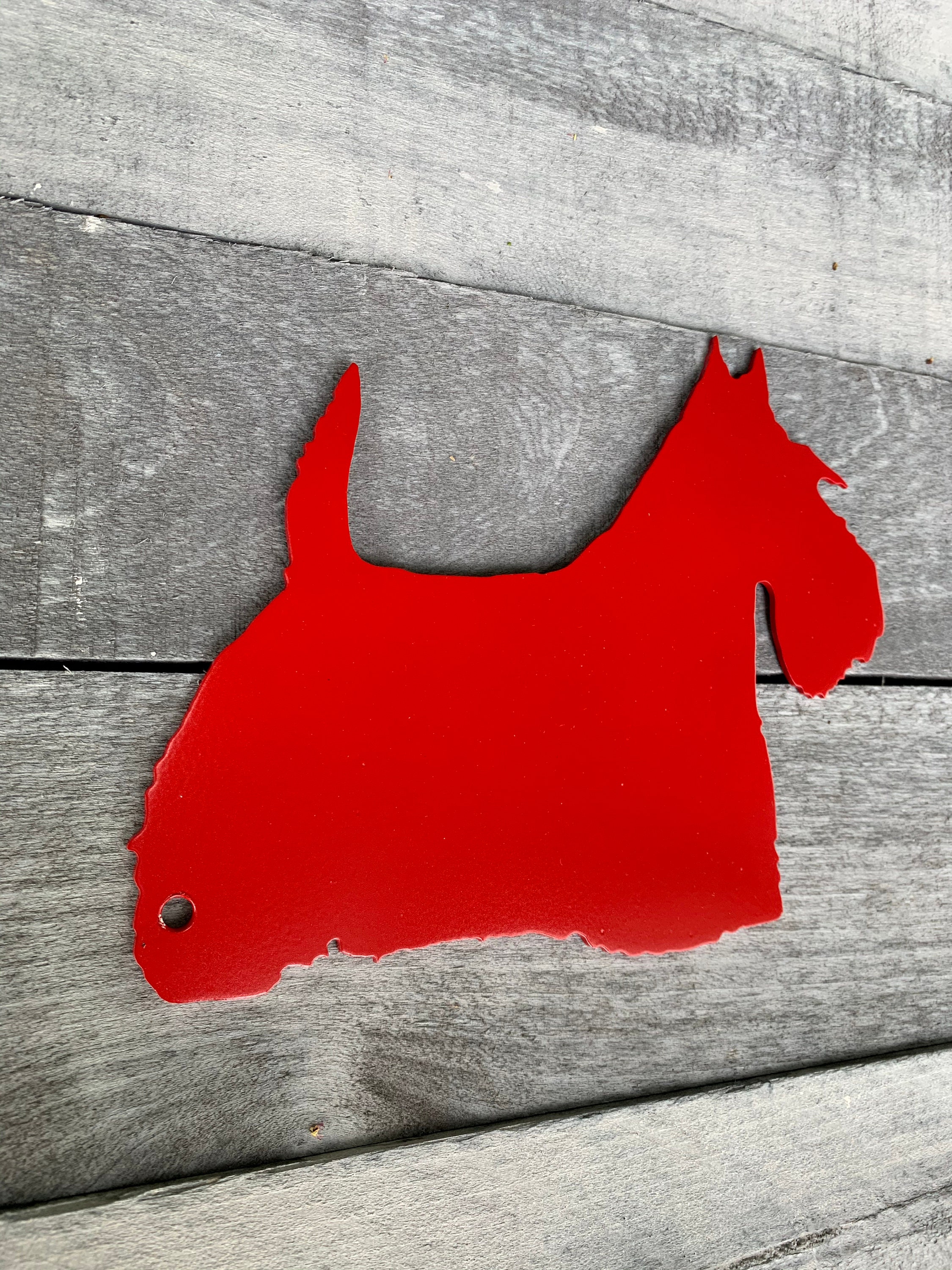 Red Metal Scottish Terrier Mailbox Flag, Scottie, Dog, Will Not Rust ...