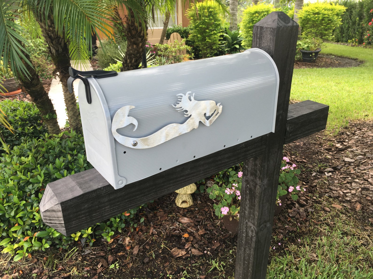 Metal Mermaid Mailbox Flag Aluminum Will Not Rust Brushed | Etsy