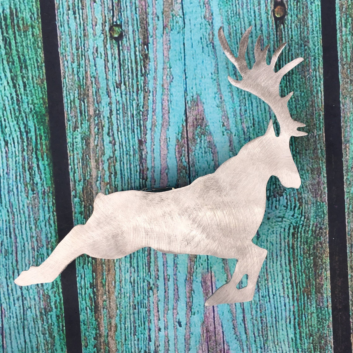 Stag Charm Silver Magical Handcrafted Metal Tree Topper - Etsy