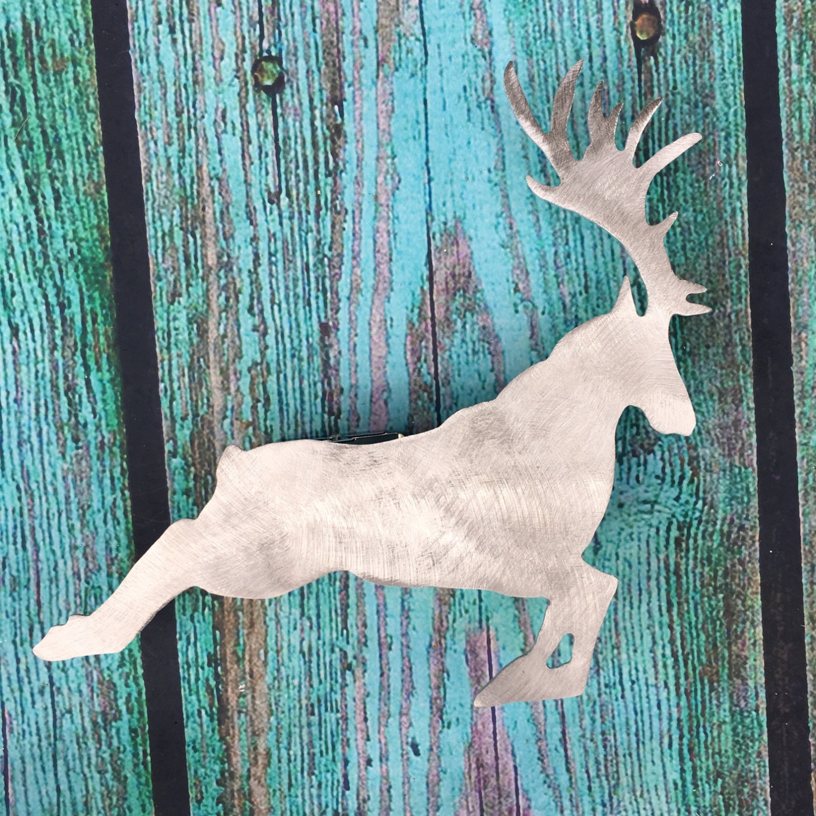 Stag Charm Silver Magical Handcrafted Metal Tree Topper - Etsy
