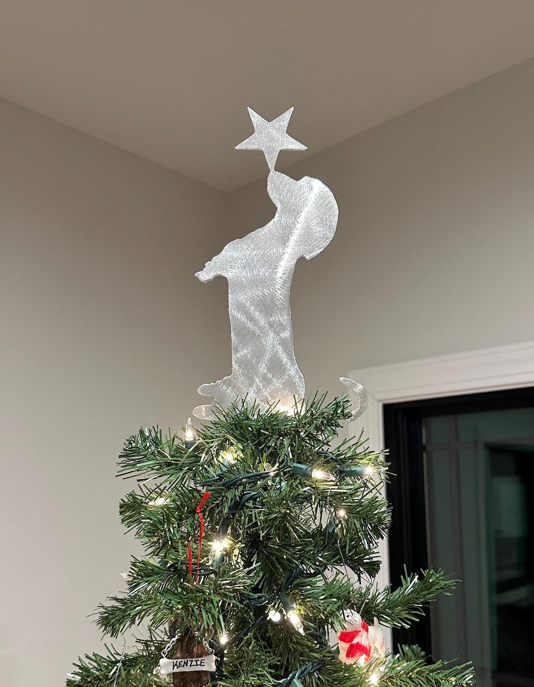 Dachshund, Sitting Up, Weiner Dog, Dog Christmas Tree Topper, Holiday ...