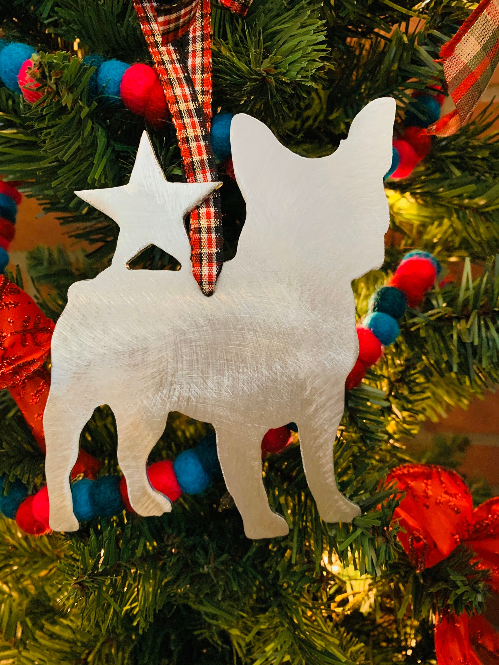 French Bulldog Frenchie Holiday Ornament Christmas - Etsy