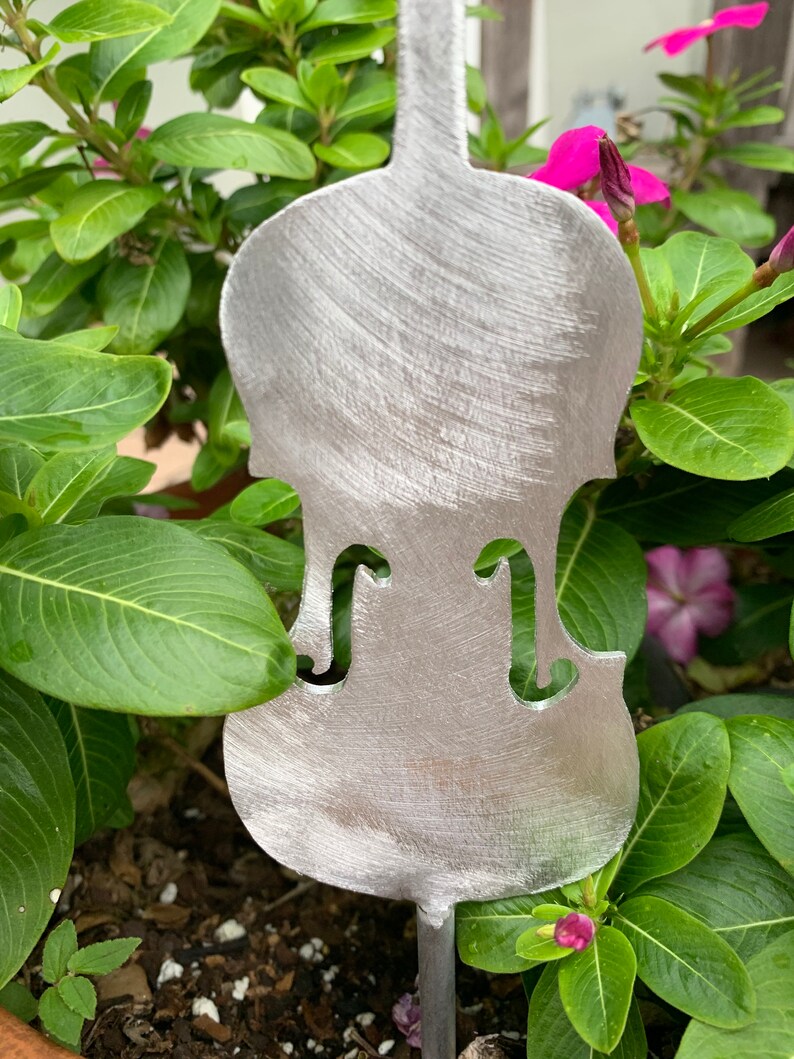 Violin, Metal Plant Stake, Gift for Musician, Musical Instruments ...